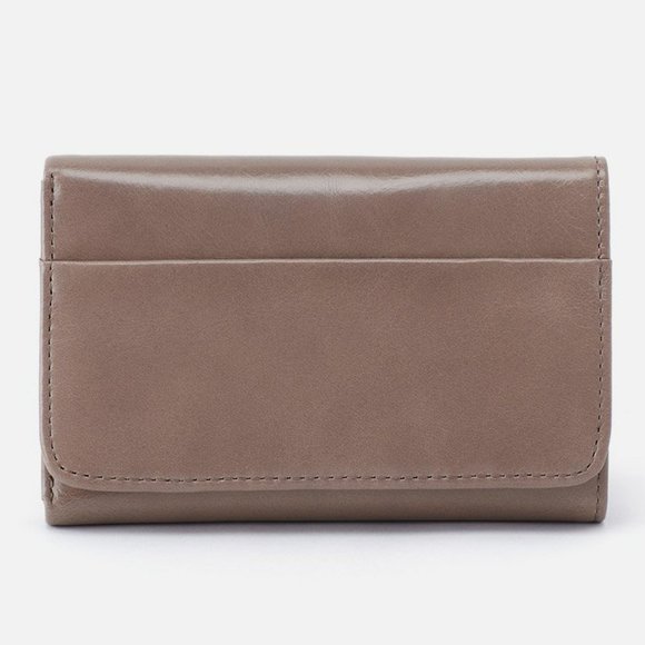 Bags | Nwt New Hobo Jill Trifold Wallet Ash Leather Retired Rare | Poshmark